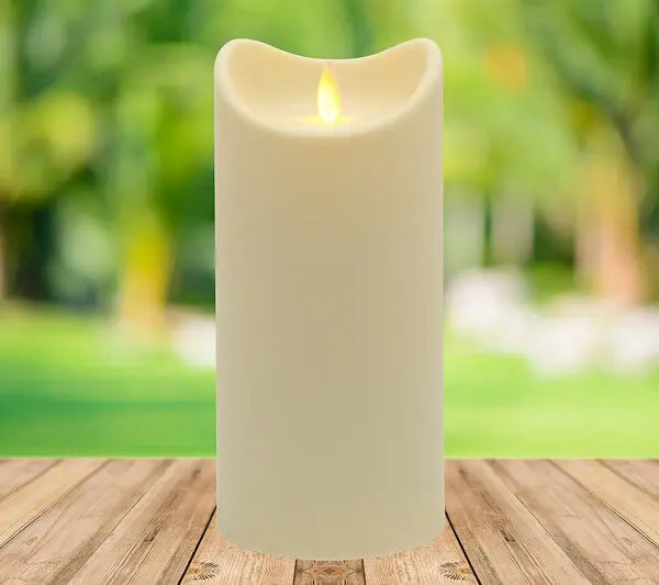 LUMABASE Battery-operated Outdoor Candle W/ Mov Ing Flame