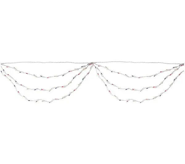 NORTHLIGHT 6' Red/blue 4th Of July Mini Swag Light Set