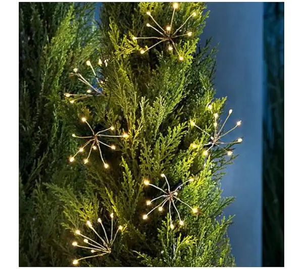LUMABASE Electric Starburst Curtain String Lights