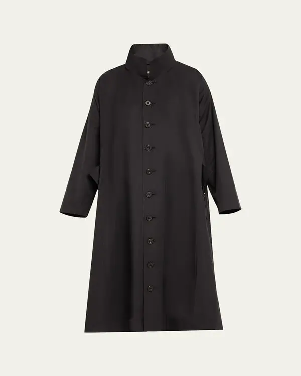 Eskandar Caucasus Raincoat With Foldaway Hood
