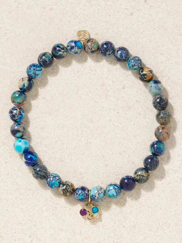 SYDNEY EVAN Happy Face Heart Multi-stone Bracelet