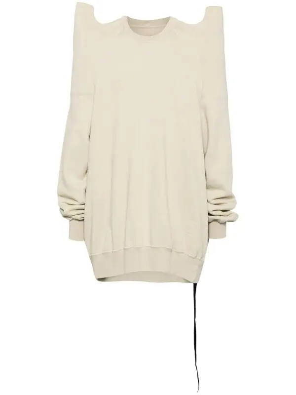 Rick Owens Tecsweat Cotton Sweatshirt - White