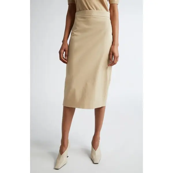 Max Mara Eden Stretch Cotton Midi Skirt