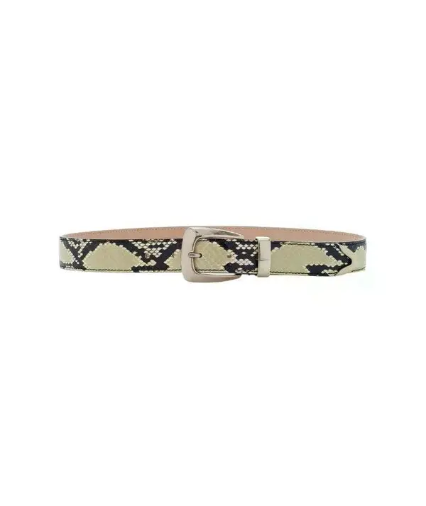 Khaite Benny Python-embossed Leather Belt - Animal