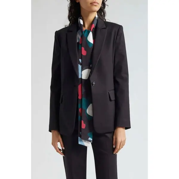 Emporio Armani Cotton Couture One-button Blazer - Solid Black