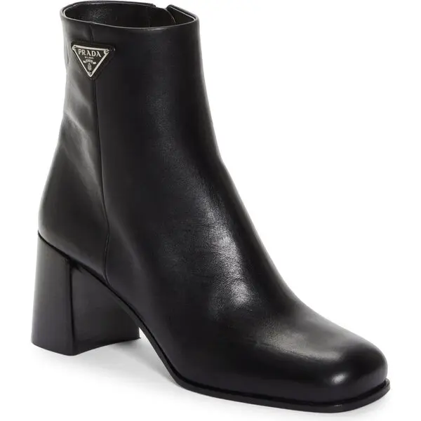 Prada Logo Bootie - Nero