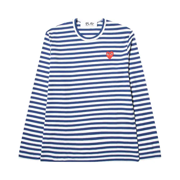 Play Comme Des Garcon Striped T-shirt - Blue