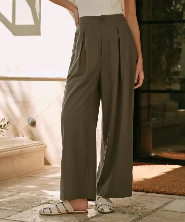 Jenni Kayne Relaxed Trouser - Dark Moss