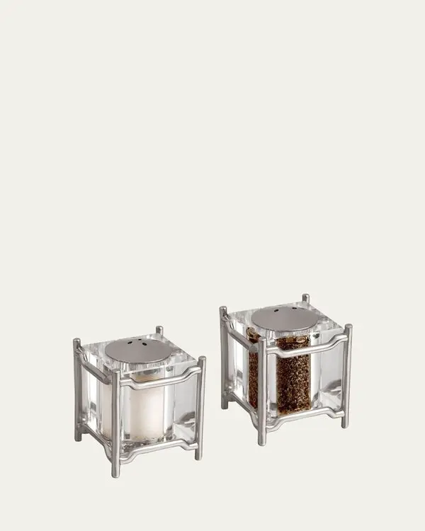 L'Objet Han Platinum Salt & Pepper Shakers, Set Of 2 - Multi
