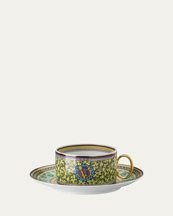 Versace Barocco Mosaic Tea Cup & Saucer - One-color