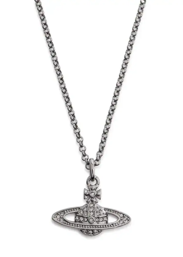 Vivienne Westwood Mini Bas Relief Orb Pendant Necklace - Black
