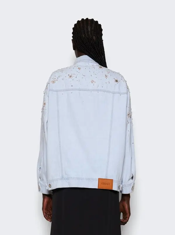 Versace Embellished Oversize Denim Jacket