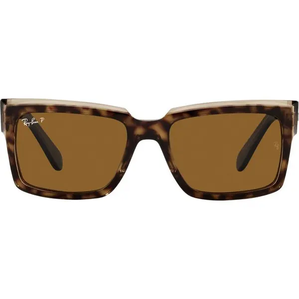 Ray-ban Inverness 54mm Polarized Pillow Sunglasses - Havana On Brown / Brown