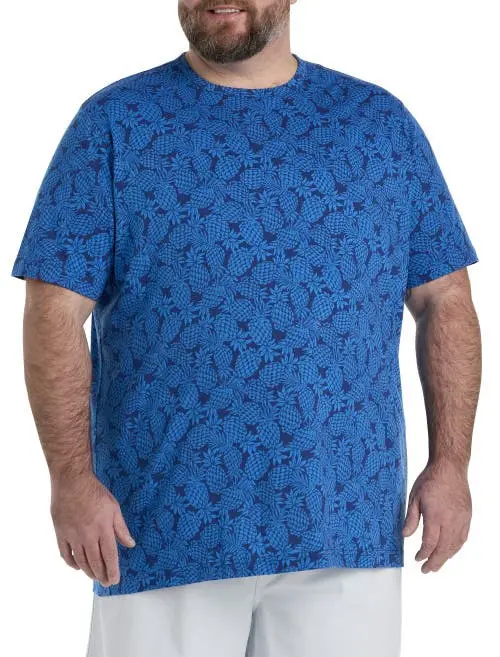 HARBOR BAY BY DXL Pineapple Print T-shirt