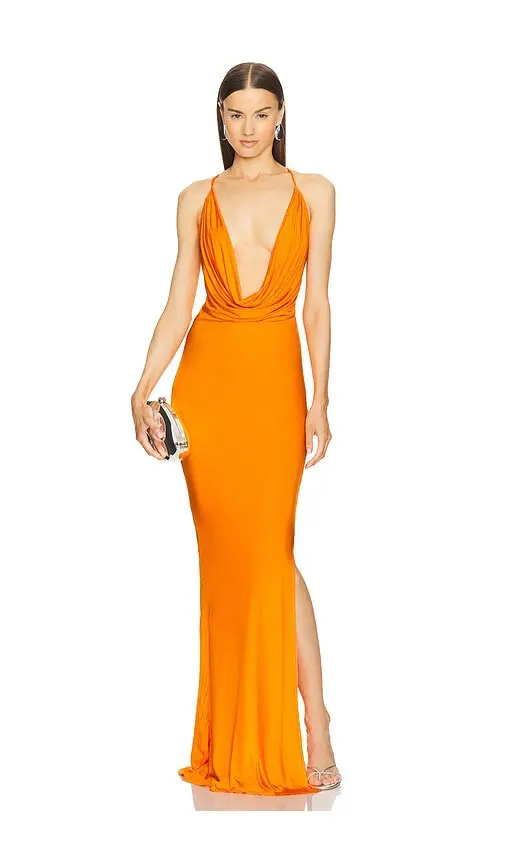 MICHAEL COSTELLO X Raquel Gown - Tangerine Orange