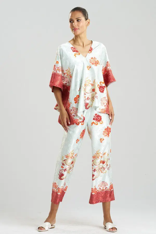Natori Imperial Dragon Jacquard Pj - Blue