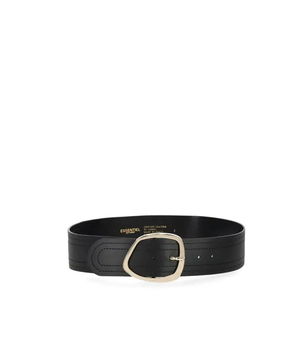 Essentiel Antwerp Frescal Leather Belt - Black