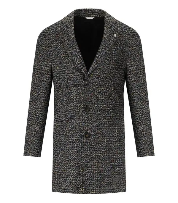 MANUEL RITZ Single-breasted Mélange Coat