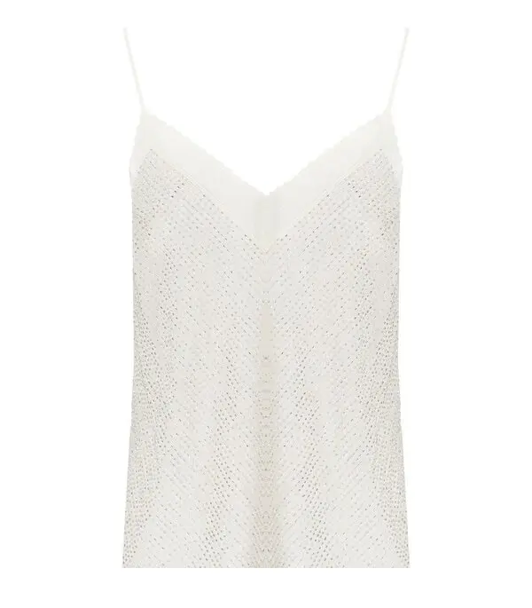 Elisabetta Franchi Beaded Top - Ivory