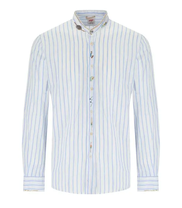 BOB Korea Light Blue Striped Shirt - White