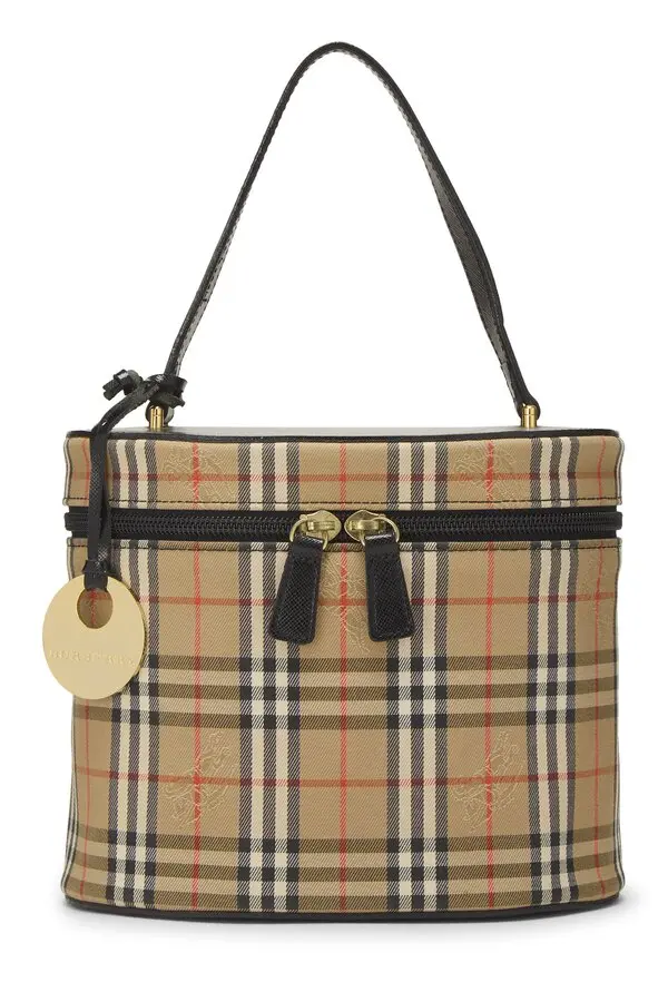 Burberry Haymarket Canvas Vanity - Black