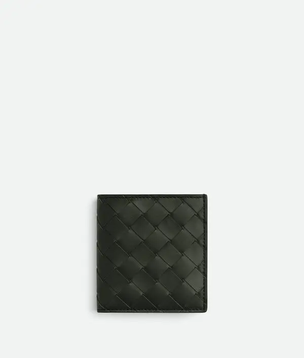 Bottega Veneta Intrecciato Slim Bi-fold Wallet - Dark Green