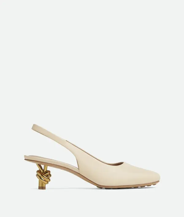 Bottega Veneta Knot Slingback Pumps - Sea Salt
