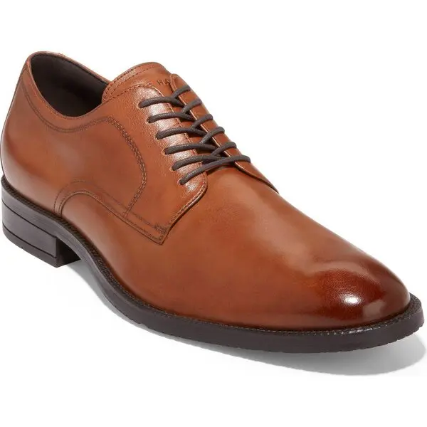 Cole Haan Modern Essential Plain Toe Derby - British Tan