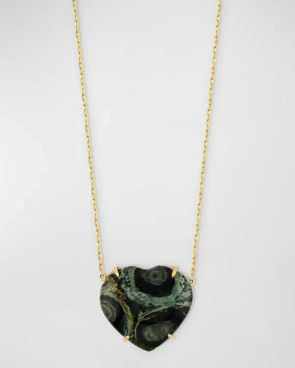Jia Jia Feldspar Heart Pendant Necklace