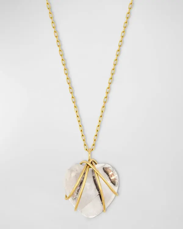 Jia Jia Crystal Quartz Heart Pendant Necklace