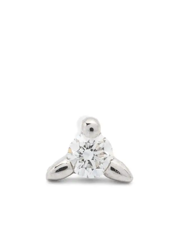 MARIA BLACK 14kt White Gold Stud Earring - Silver