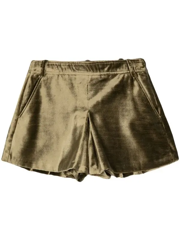 TOM FORD Slubbed Velvet Flared Mini Shorts