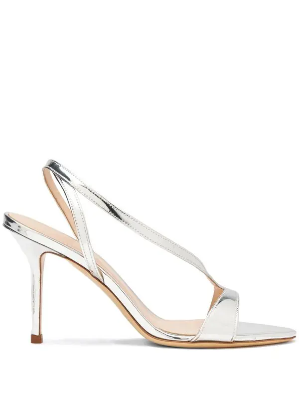 SCAROSSO 85mm Paula Strappy Sandals - Silver