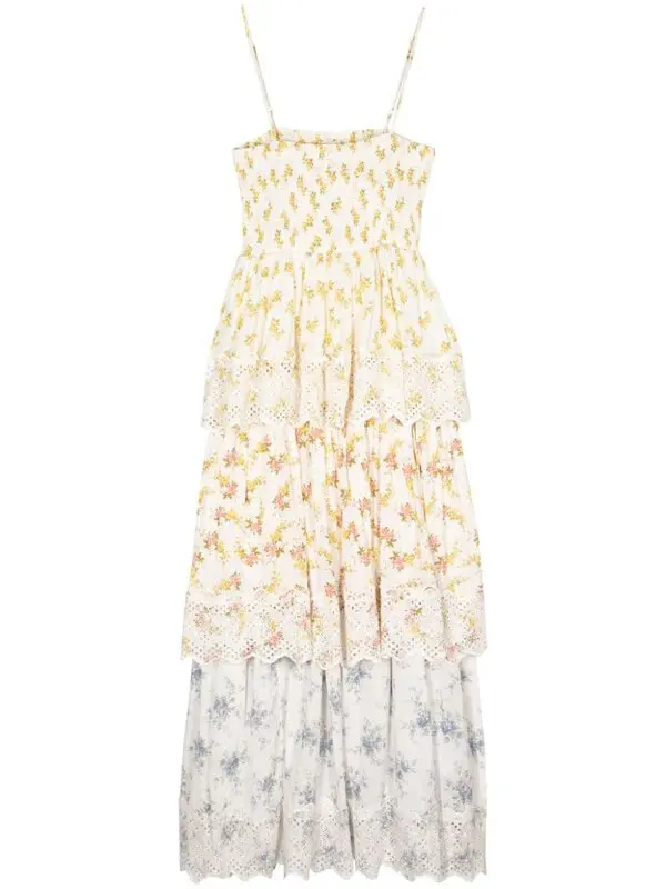 ByTiMo Floral-print Layered Midi Dress