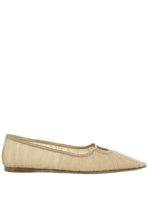 NENSI DOJAKA Tulle Ballerina Shoes - Neutrals