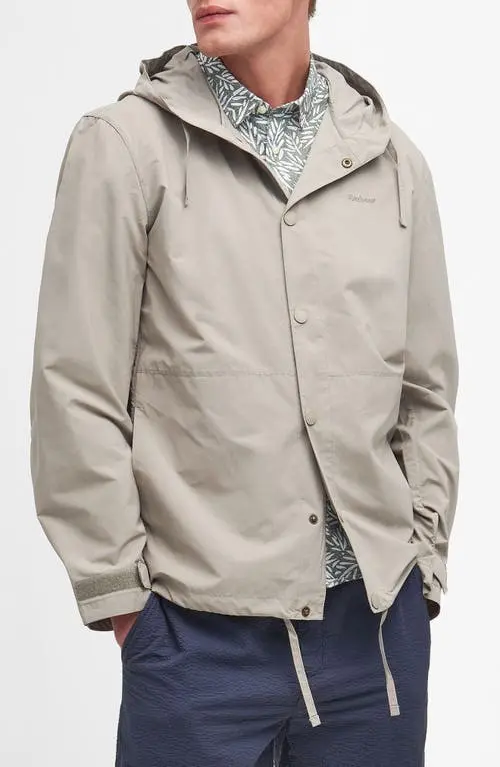 Barbour Newland Hooded Rain Jacket - Concrete