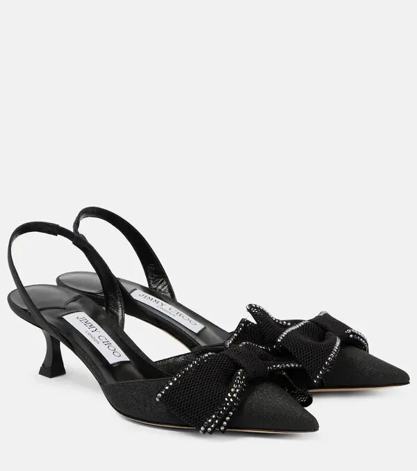 JIMMY CHOO Brook 50 Embellished Slingback Pumps