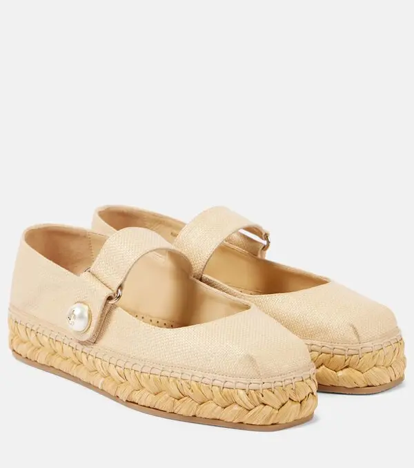 JIMMY CHOO Fayence Espadrilles - Neutrals