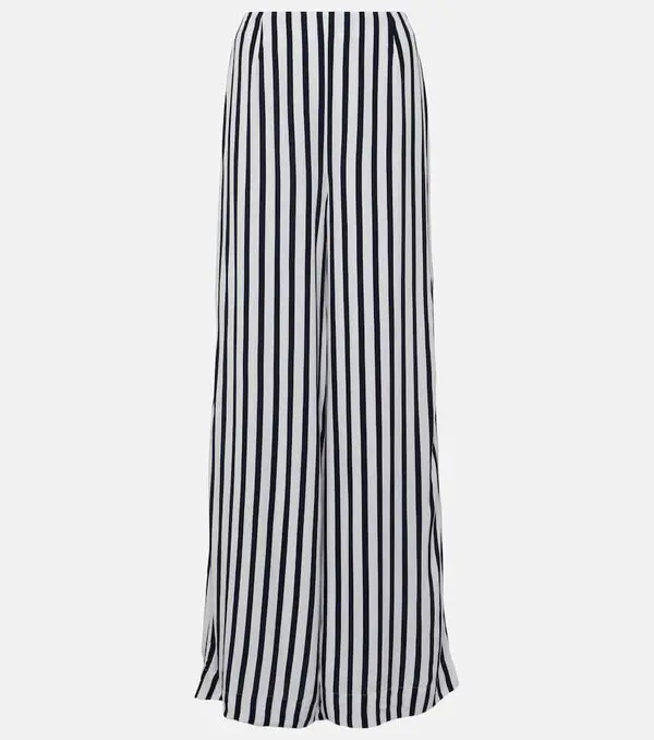 Staud Luke Striped Wide-leg Pants