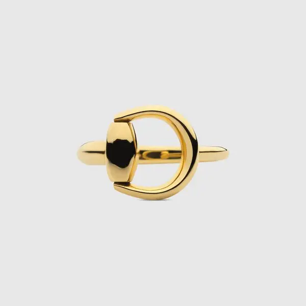 Gucci 18k Yellow Horsebit Ring - Gold