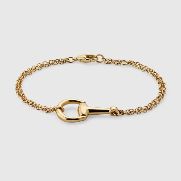 Gucci 18k Yellow Horsebit Chain Bracelet - Gold
