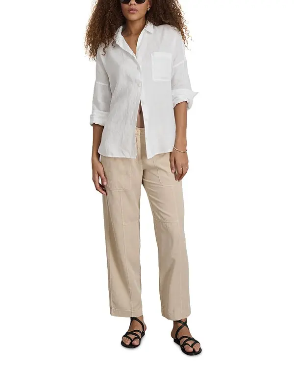 ALEX MILL Jo Linen Button-up Shirt - White