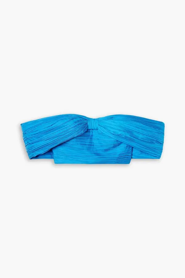 SEMSEM Off-the-shoulder Plissé Bustier Top