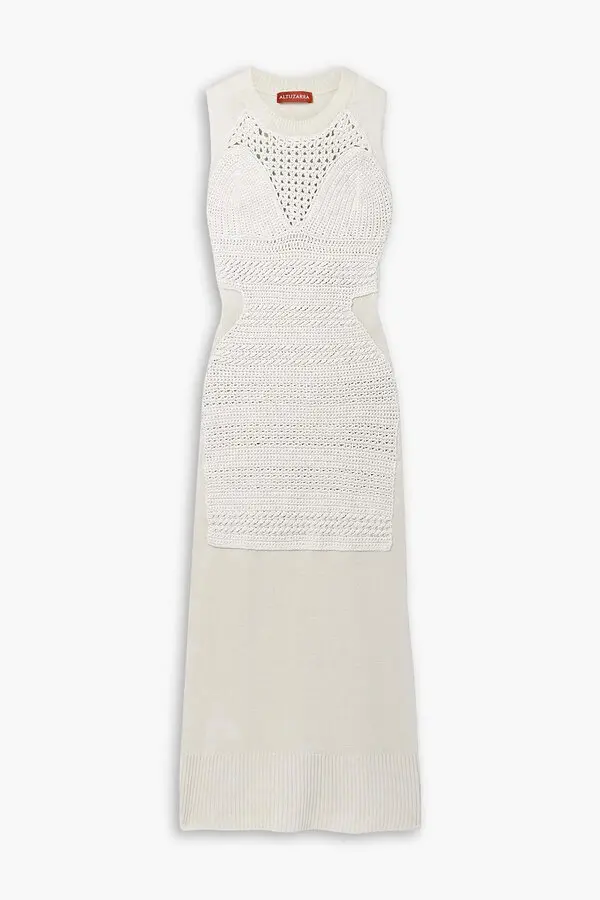 Altuzarra Arsenia Paneled Knit Midi Dress