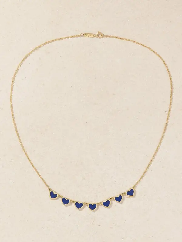 JENNIFER MEYER 18 Karat- Lapis Lazuli Heart Necklace