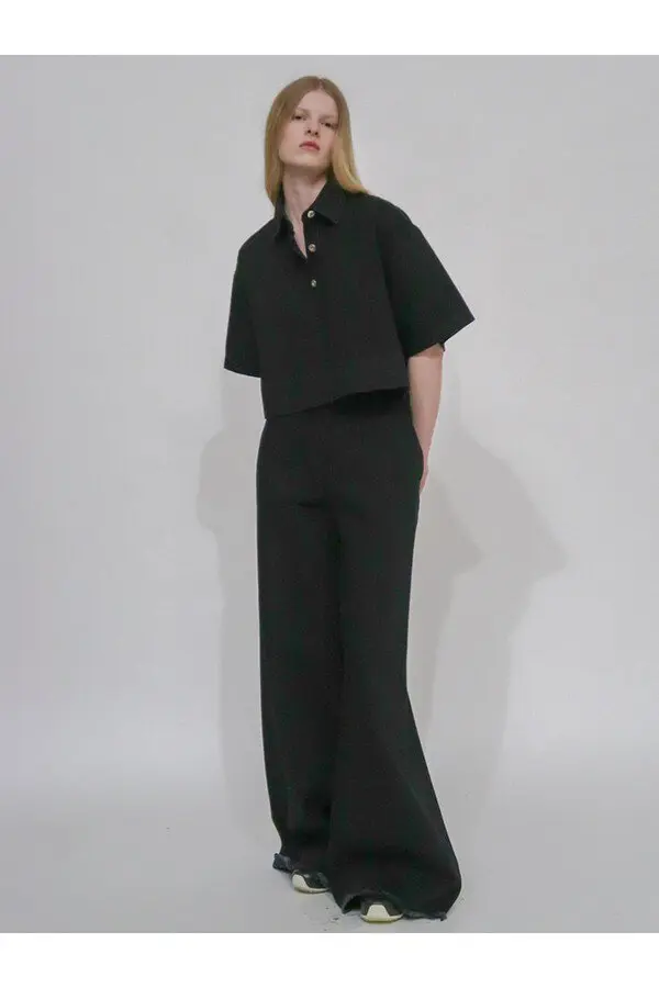 Rosetta Getty Wide Flare Denim Pant