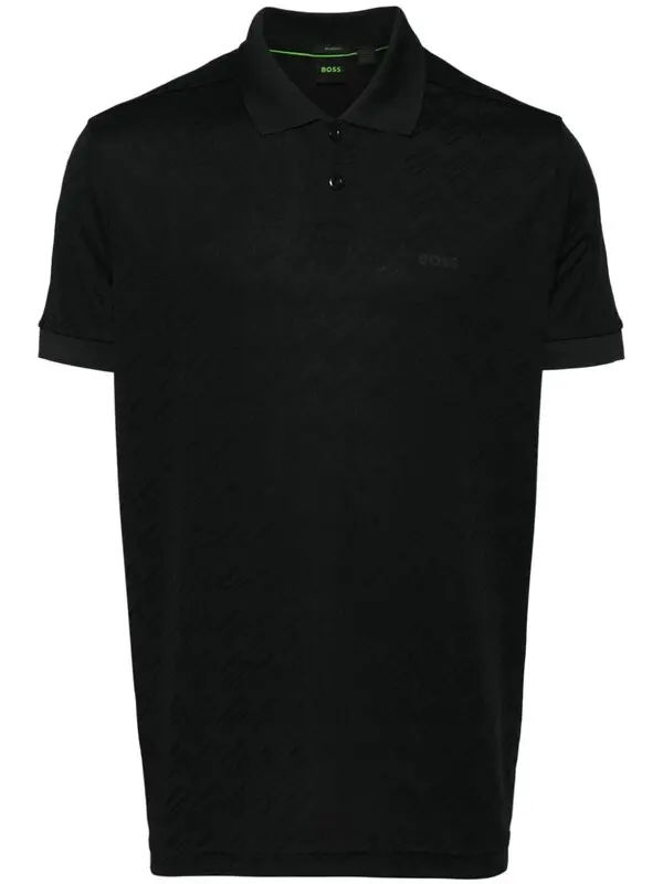 Hugo Boss Logo-print Monogram-pattern Polo Shirt