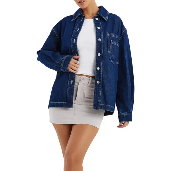 MISTRESS ROCKS Oversized Denim Shirt