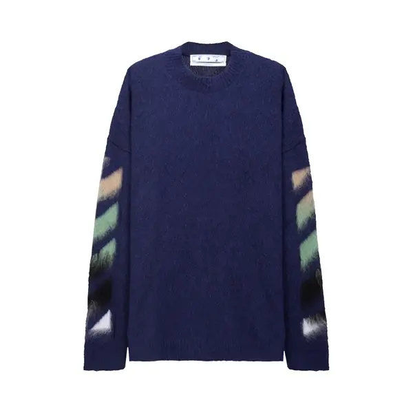 Off-White Brushed Crewneck - Blue