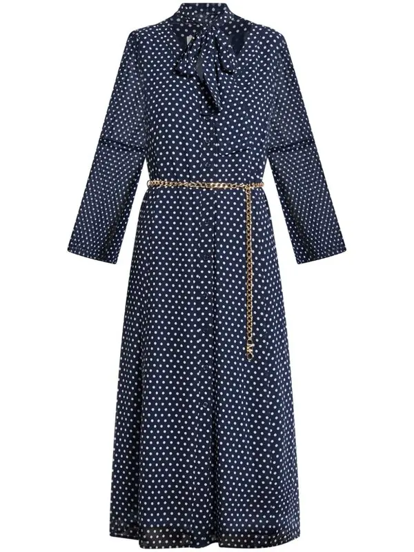 Michael Kors Polka-dot Midi Dress